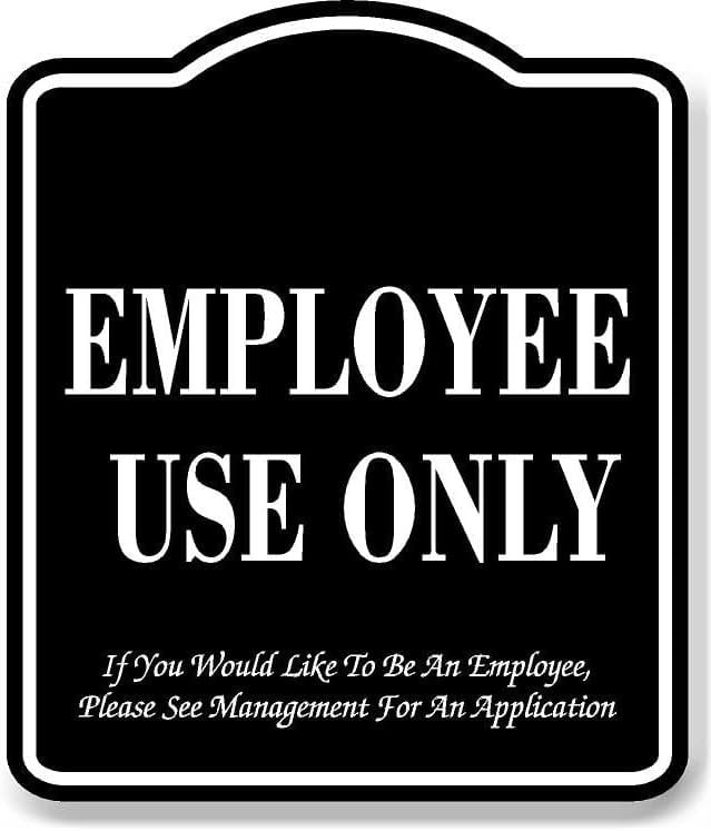 Employee Use See Management For An Application BLACK Aluminum Composite ...