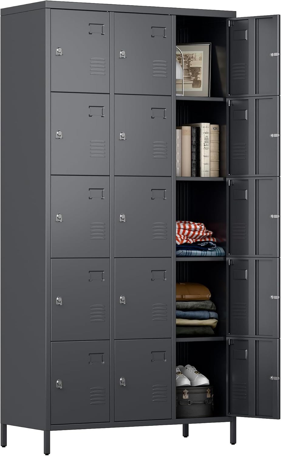 Employees Locker, 72" inch Tall Metal Storage Locker with 15 Doors for ...