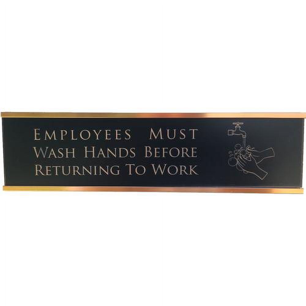 Employees Must Wash Hands Before Returning To Work Sign 8" By 2" With ...