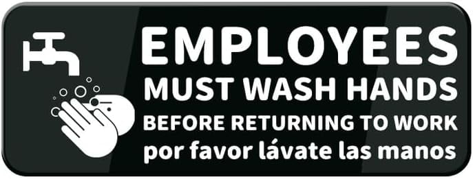 Employees Must Wash Hands Before Returning To Work Sign For House Door ...