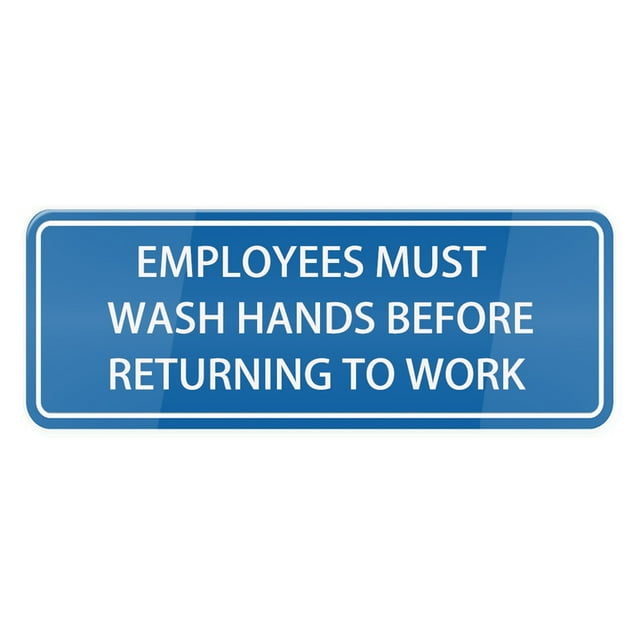 Employees Must Wash Hands Before Returning To Work Sign For House Door ...
