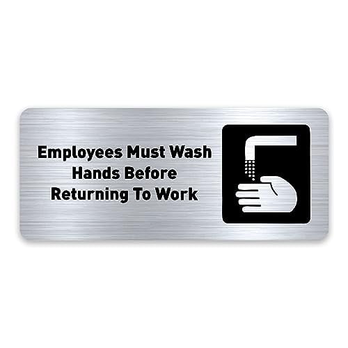 Employees Must Wash Hands Before Returning to Work Plastic Sign ...