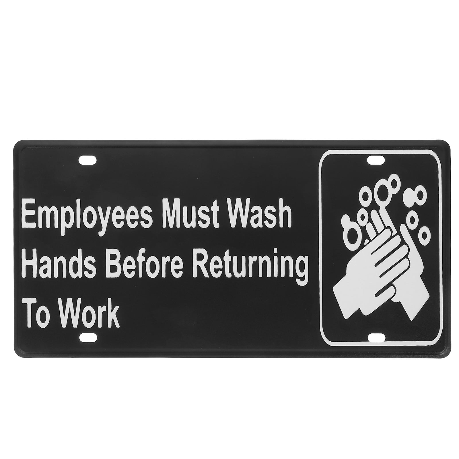 Employees Must Wash Hands Sign For Informative Sign For Restaurant Bar ...