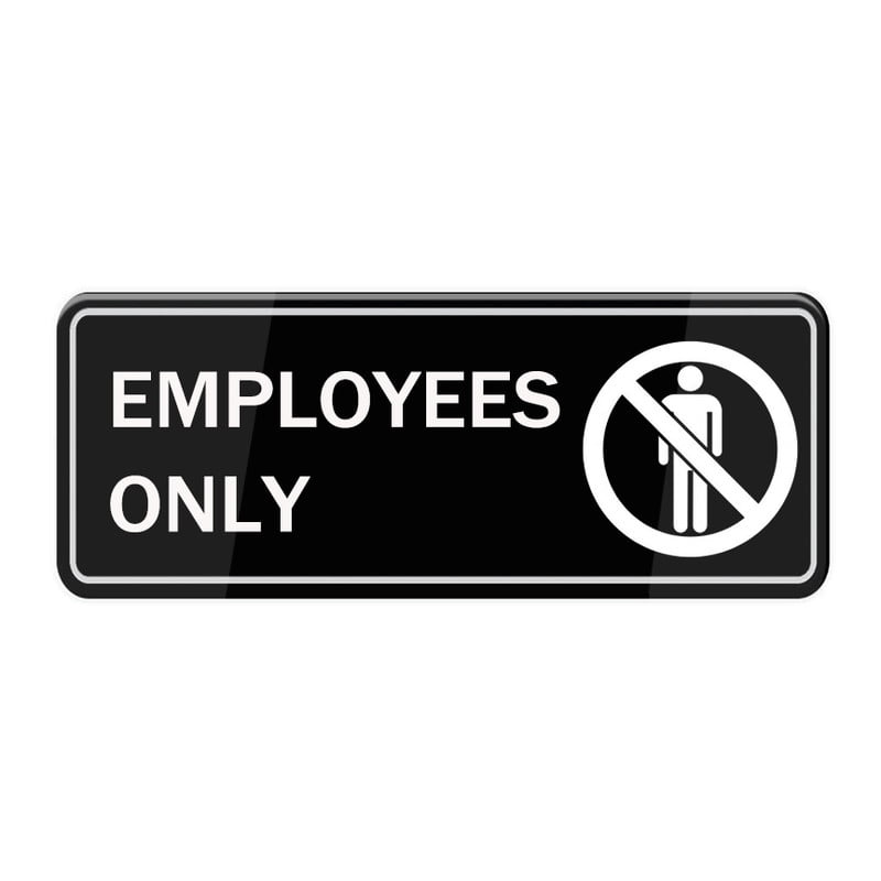 Employees Only Sign For House (With Strong Adhesive Tape), 10X3 ...