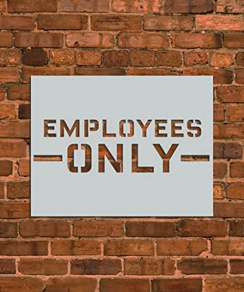 Employees Only Sign Stencil Template - Reusable Stencil - INNOVO ...