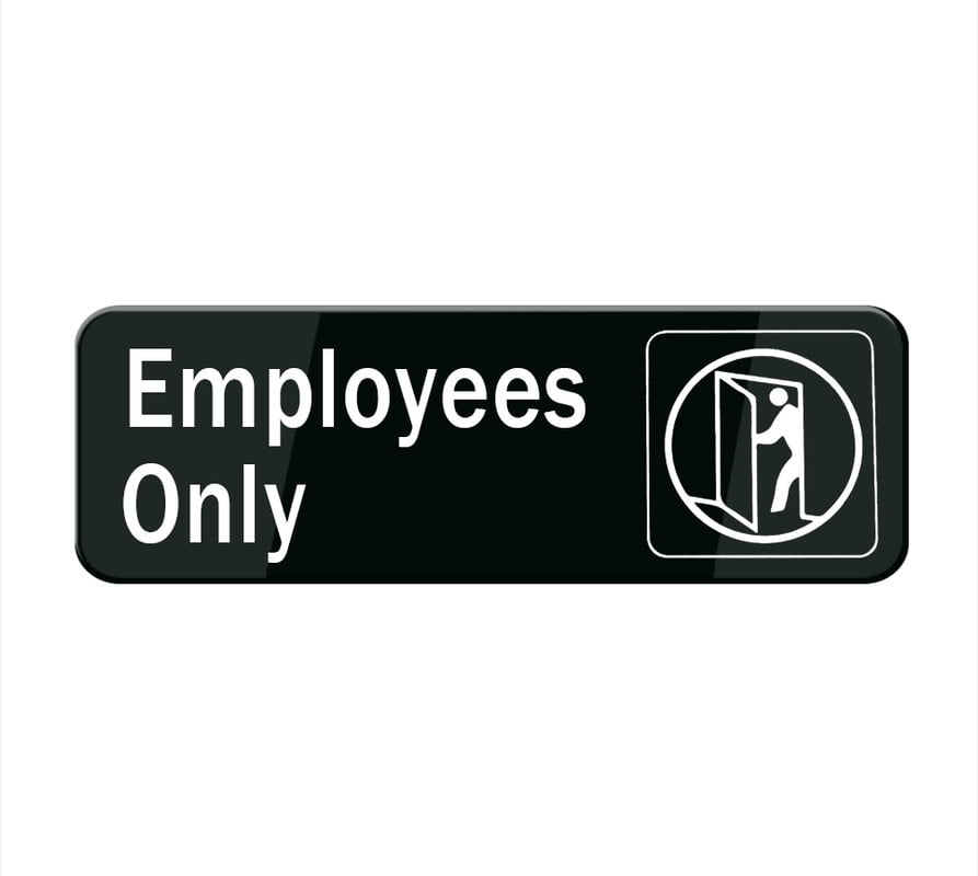 Employees Only Sign Stickers, 10X3 Inch Acrylic Plaque With Strong ...
