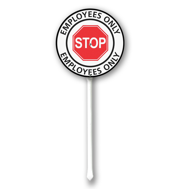 Employees Only Sign Yard Stake Outdoor, Aluminum, Metal Stakes Included ...