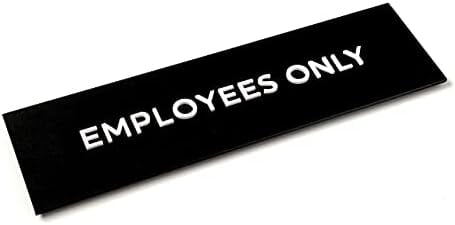 Employees Only Sign for Business Doors, Staff Only, Raised Letters ...