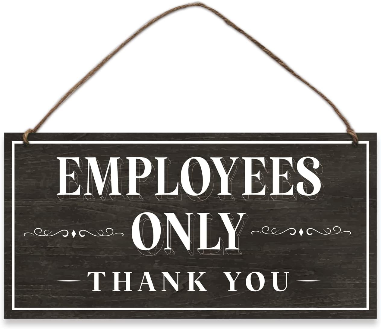 Employees Only Wood Sign Natural Wood Hanging Plaque Rustic Farmhouse ...
