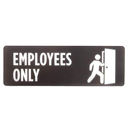 Employees Only Sign - Adhesive Restricted Work Area Decal - Heavy Duty ...