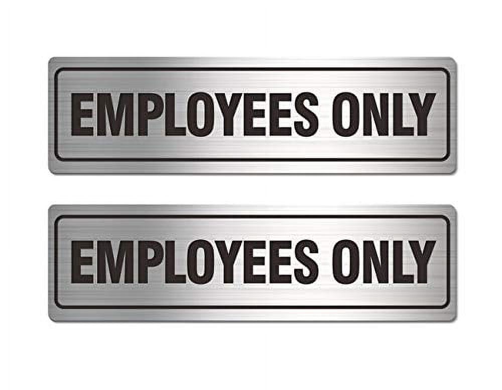 Employees Only Sign for Door Business Office Employee Stuff, 2 Pack 7.0 ...