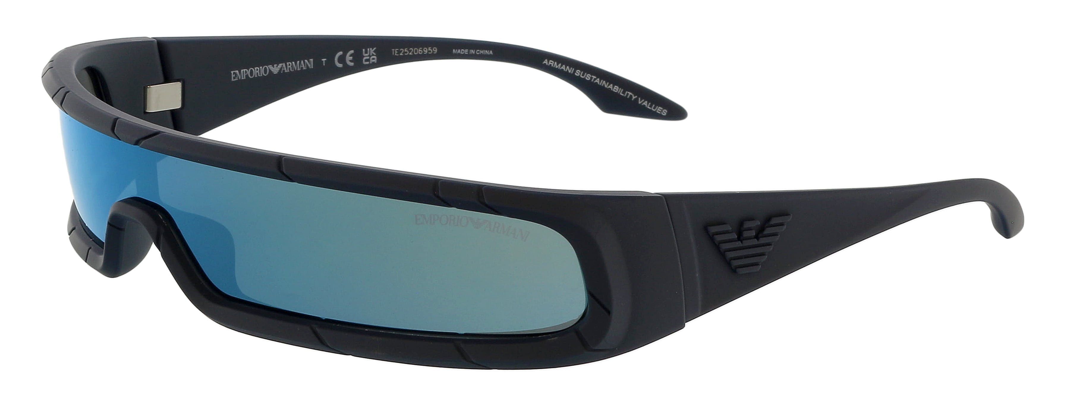 Emporio Armani 0EA4190U 506555 Full Rim Navy Blue Shield Sunglasses for ...
