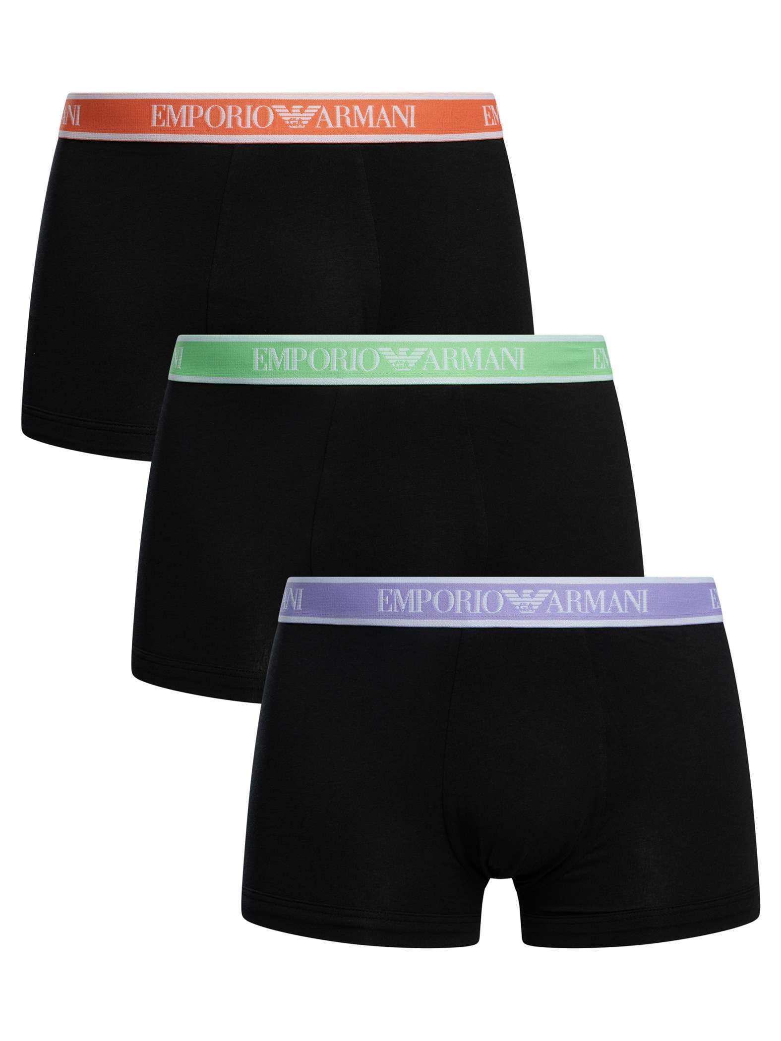 Emporio Armani 3 Pack Trunks, Black - Walmart.com