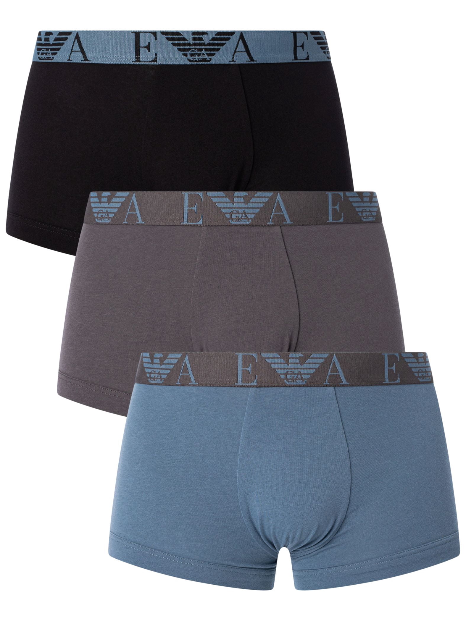 Emporio Armani 3 Pack Trunks, Multicoloured - Walmart.com