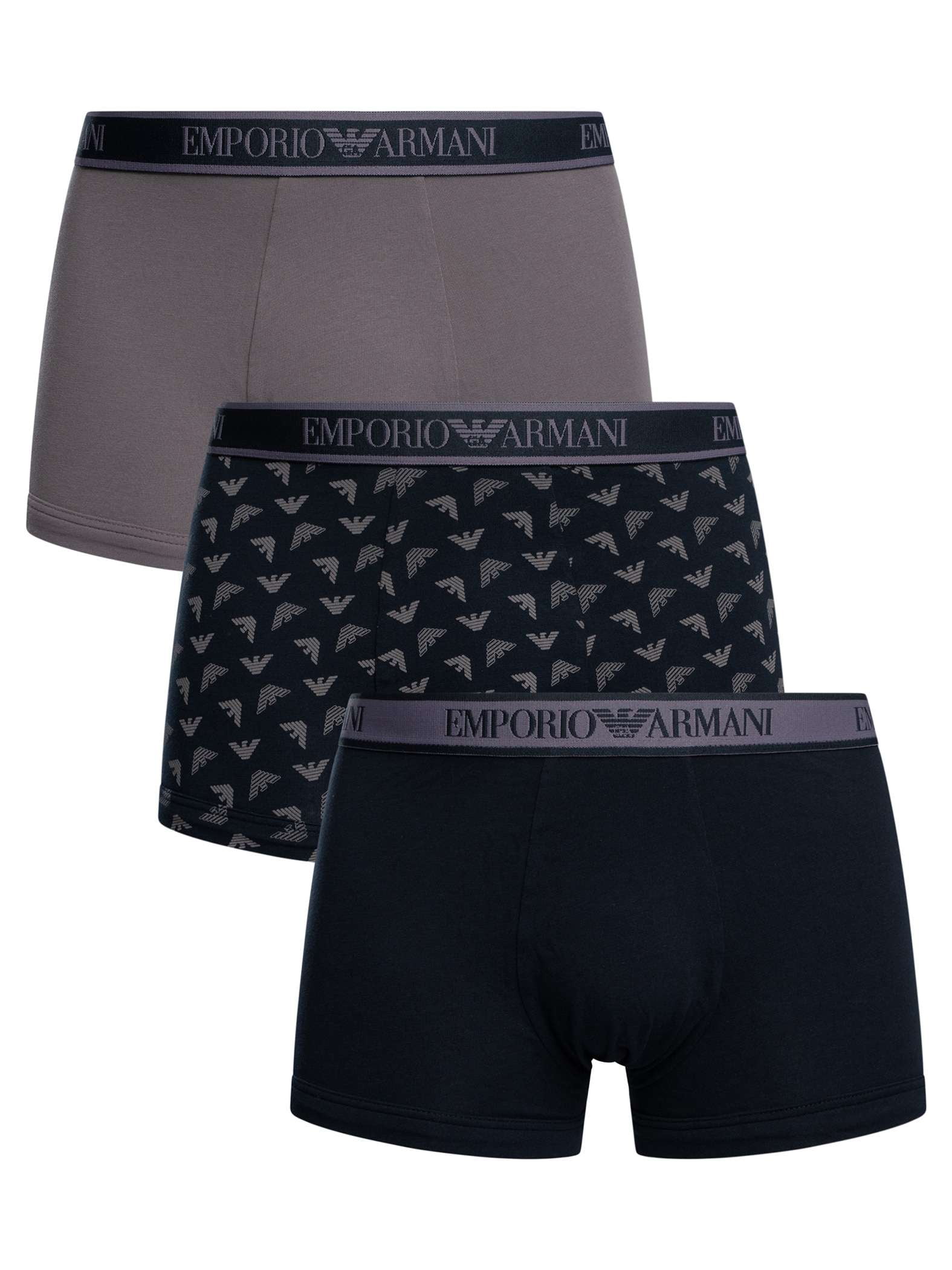 Emporio Armani 3 Pack Trunks, Multicoloured - Walmart.com