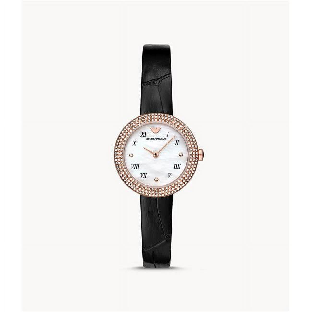 Emporio Armani AR11356 30 mm Rose Gold-Tone Leather Watch for Womens, Stainless Steel - Walmart.com