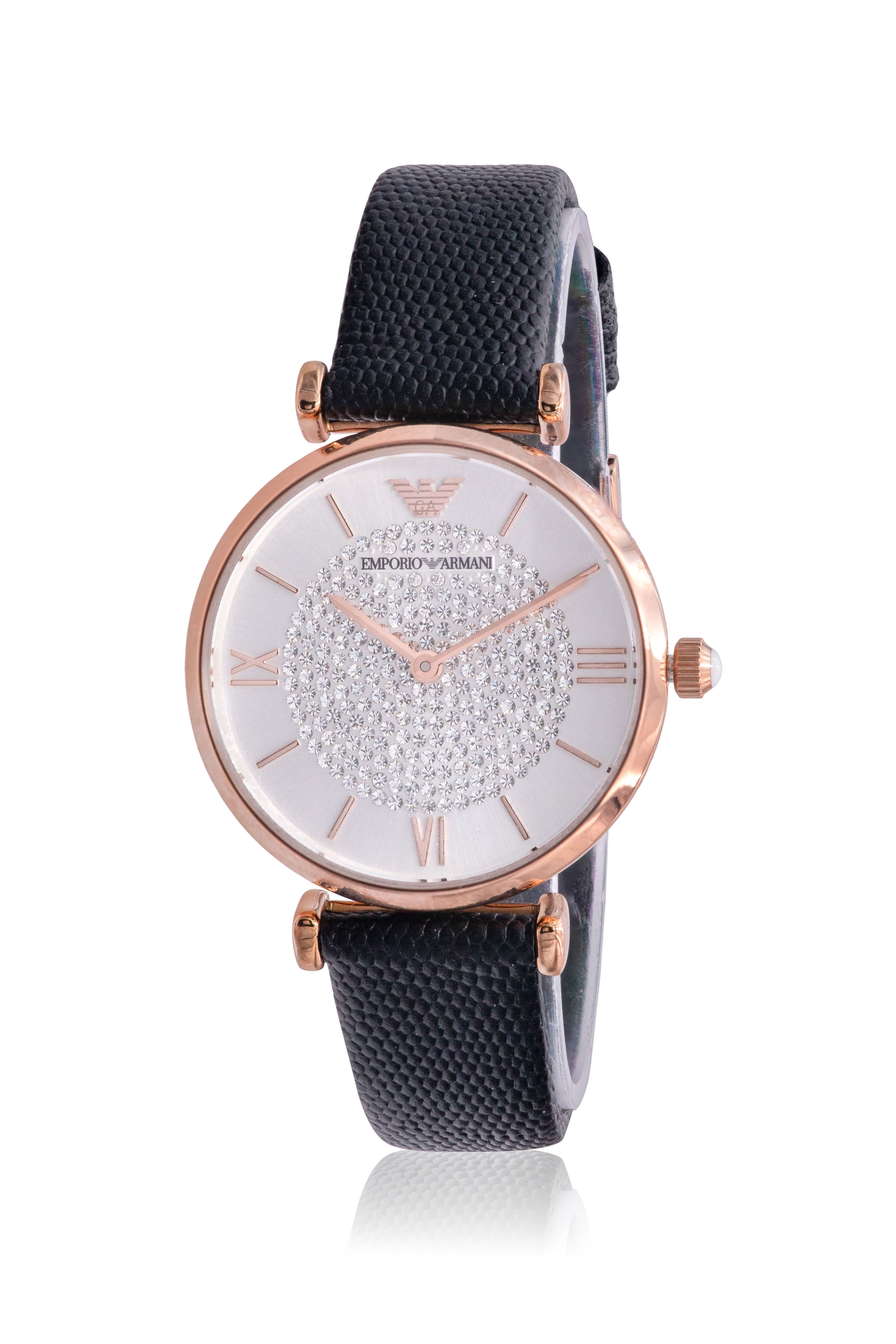 Emporio Armani AR11387 32 mm Rose Gold-Tone Leather Watch for Womens ...