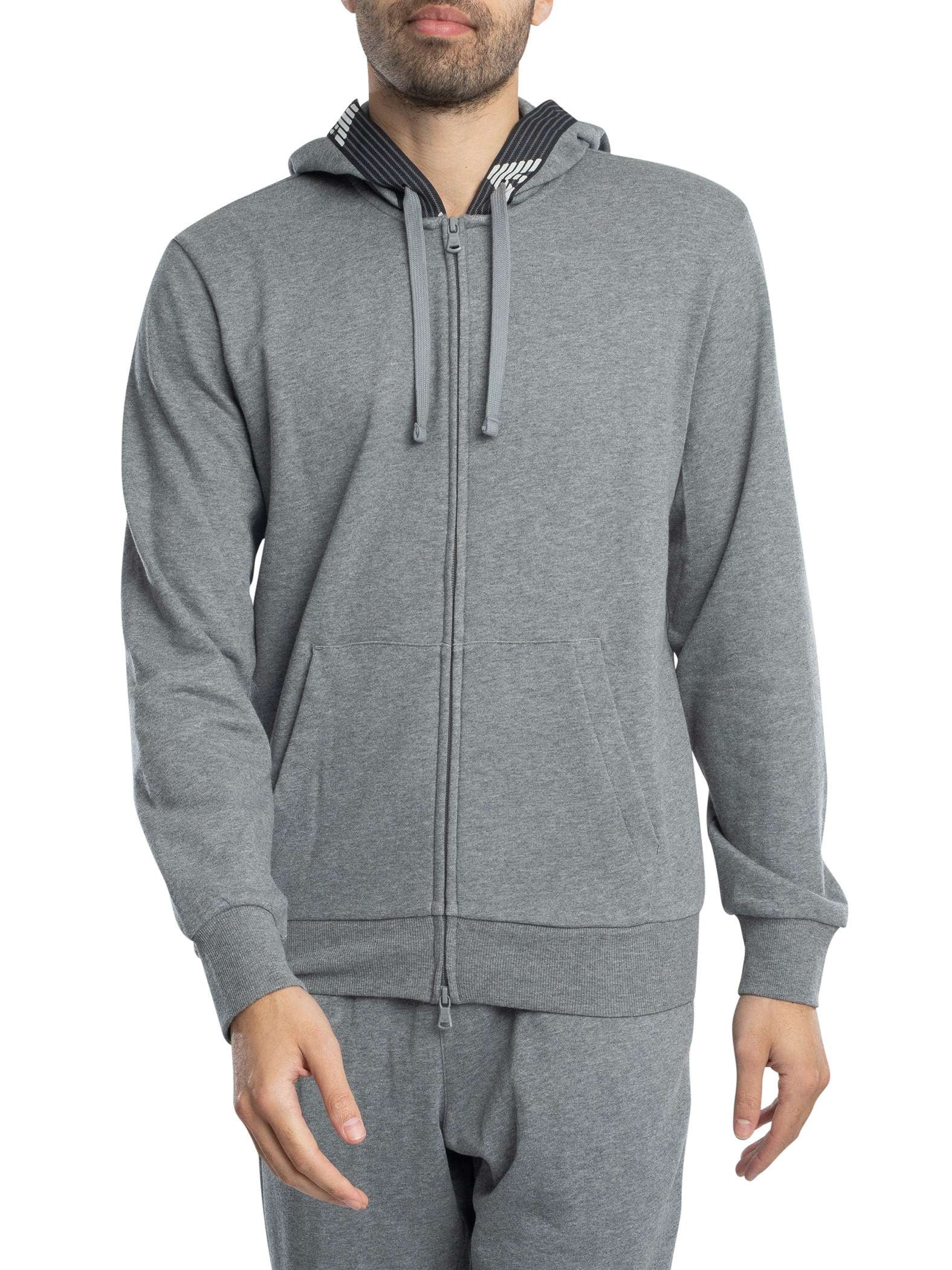 Emporio Armani Basic Terry Lounge Zip Hoodie, Grey - Walmart.com