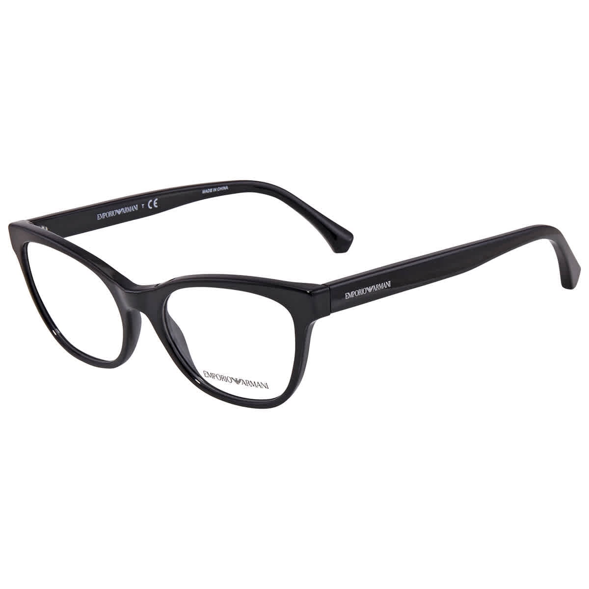 Emporio Armani Ladies Black Cat Eye Eyeglass Frames EA3142 5001 53 ...