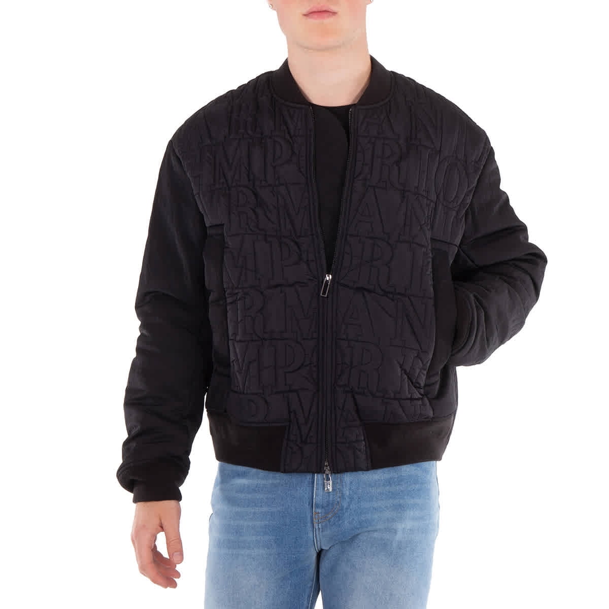 Emporio Armani Logo Bomber Jacket, Brand Size 52 (US Size 42) - Walmart.com