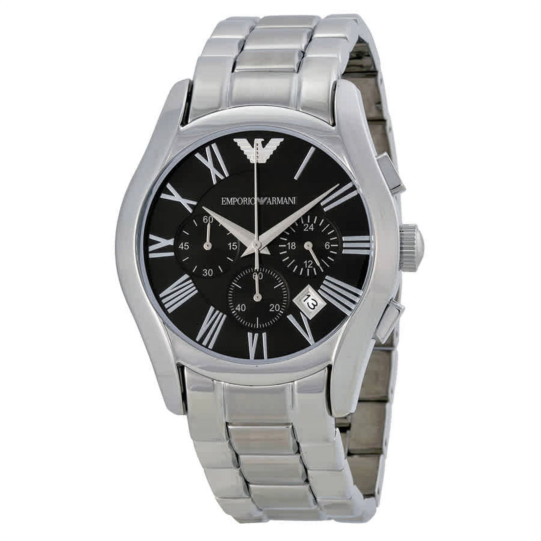 Emporio Armani Men's Classic Chronograph Stainless Steel Black Dial ...