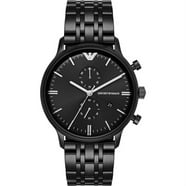 Emporio Armani Men's AR11096 Silver Leather Japanese Quartz Dress Watch ...
