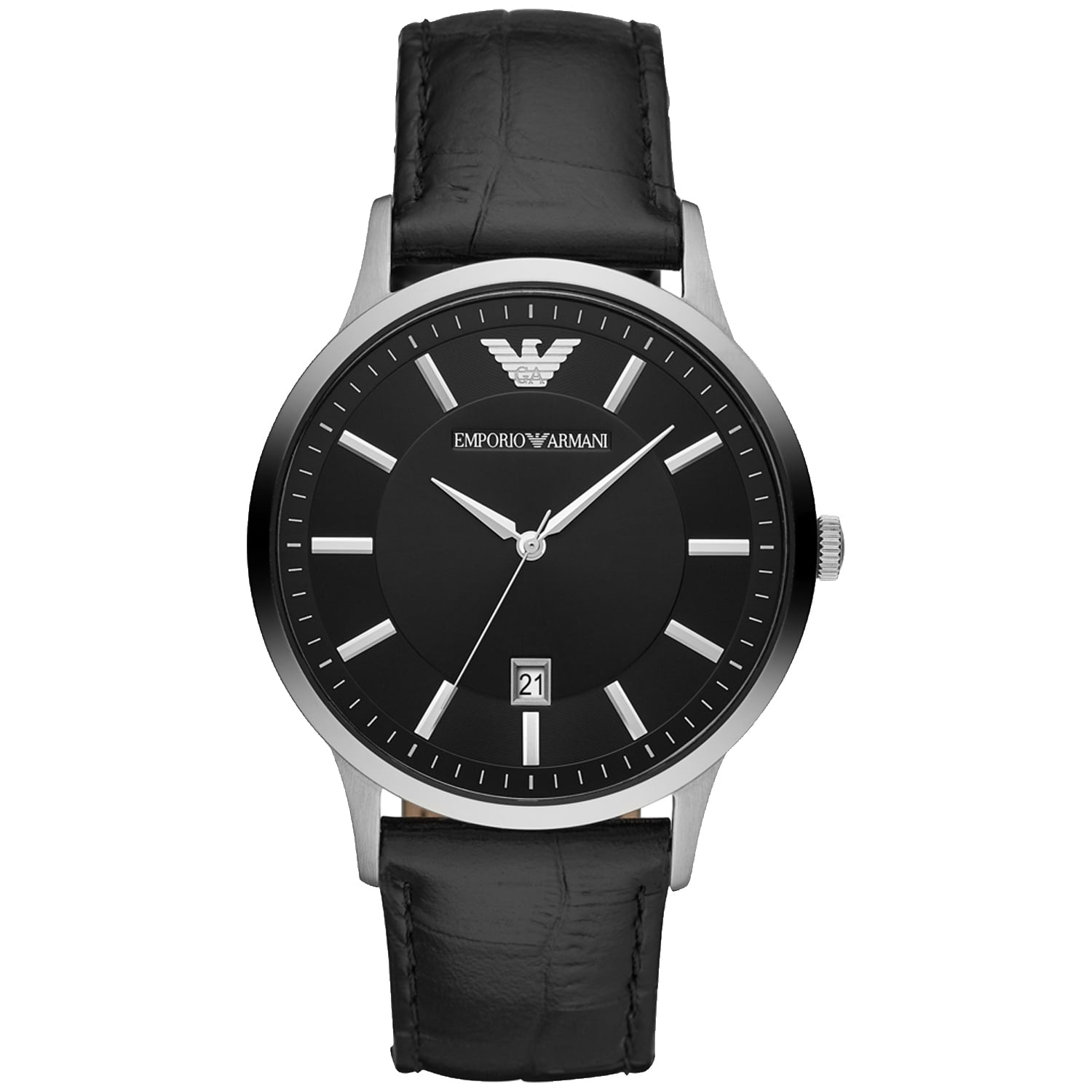 Emporio Armani Men's Renato Black Dial Watch - AR11186 - Walmart.com
