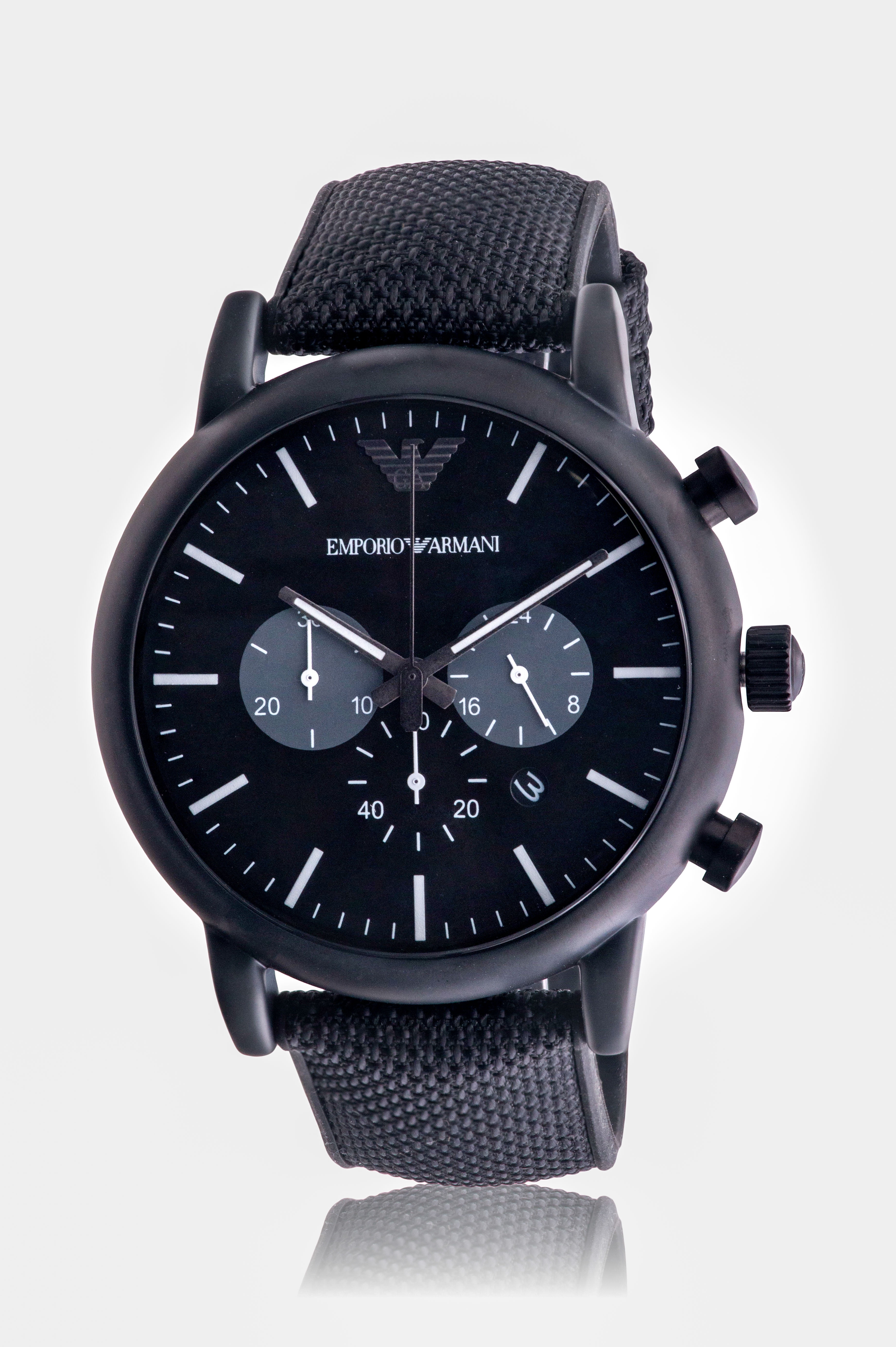 Emporio Armani Silicone Chronograph Mens Watch - Walmart.com