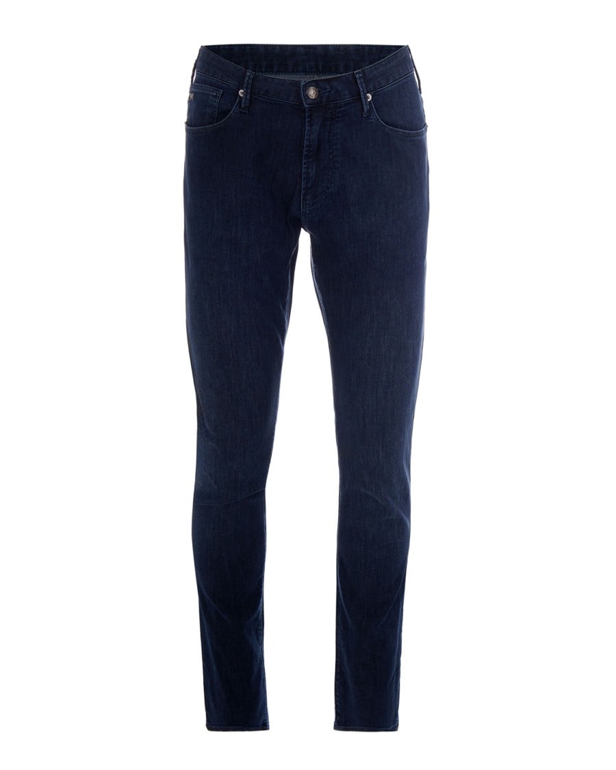 Emporio Armani Slim Fit Medium Blue Denim With Five-Pocket Style (Men's ...