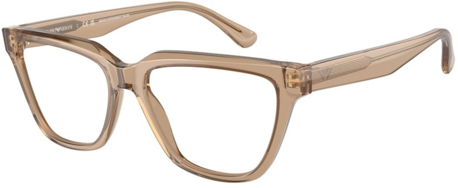 Emporio Armani Women's EA3208 Cat Eye Sunglasses, Shiny Transparent ...