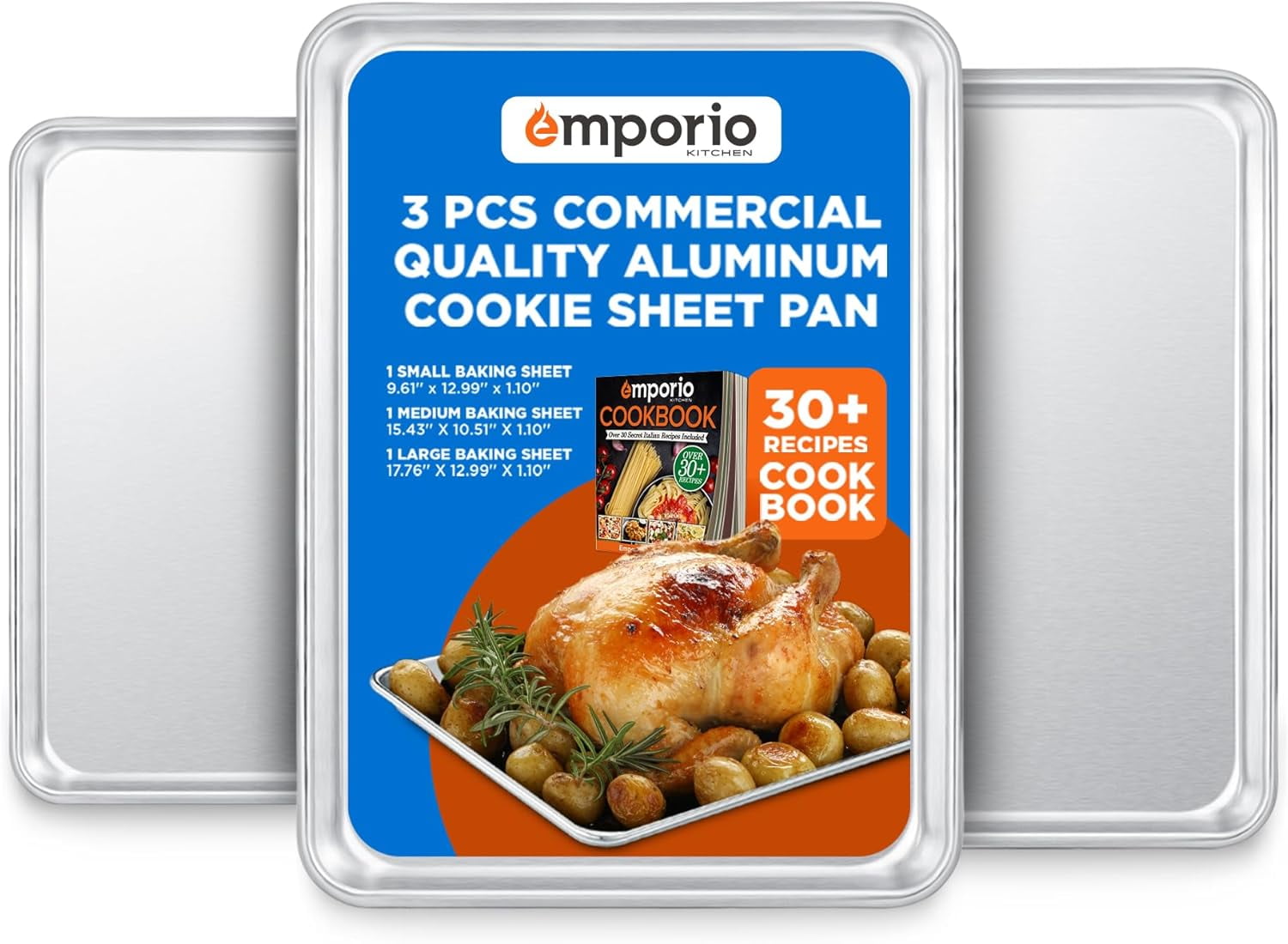Emporio Kitchen Baking Pan Set - Quality Aluminum - Walmart.com
