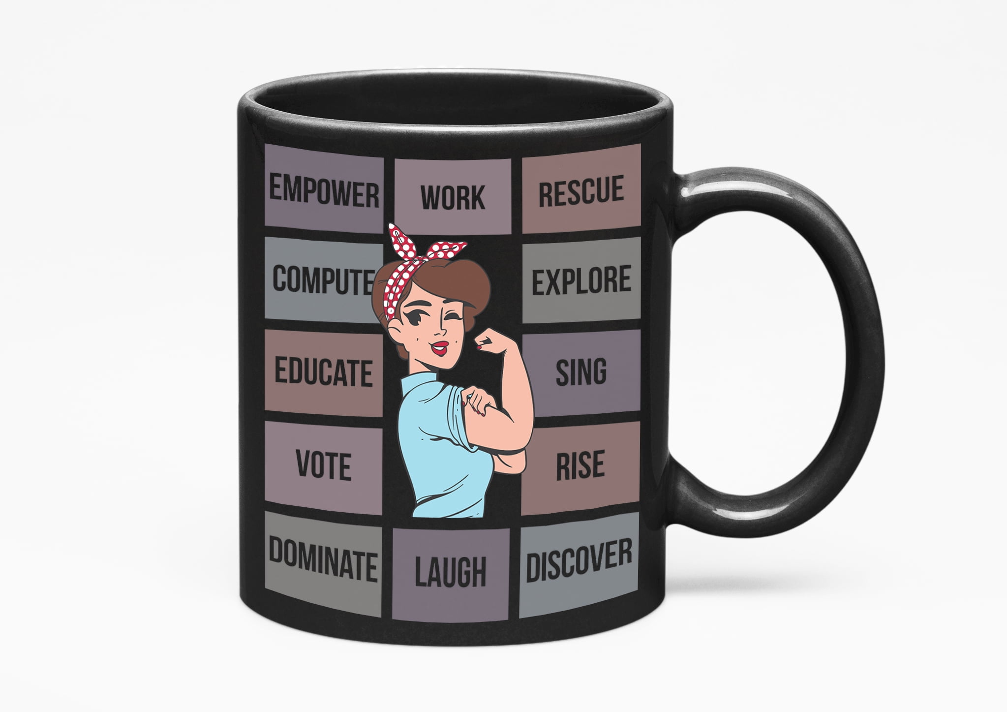 Empower Woman, Women's History Month & Women Empowerment, Black 11oz ...