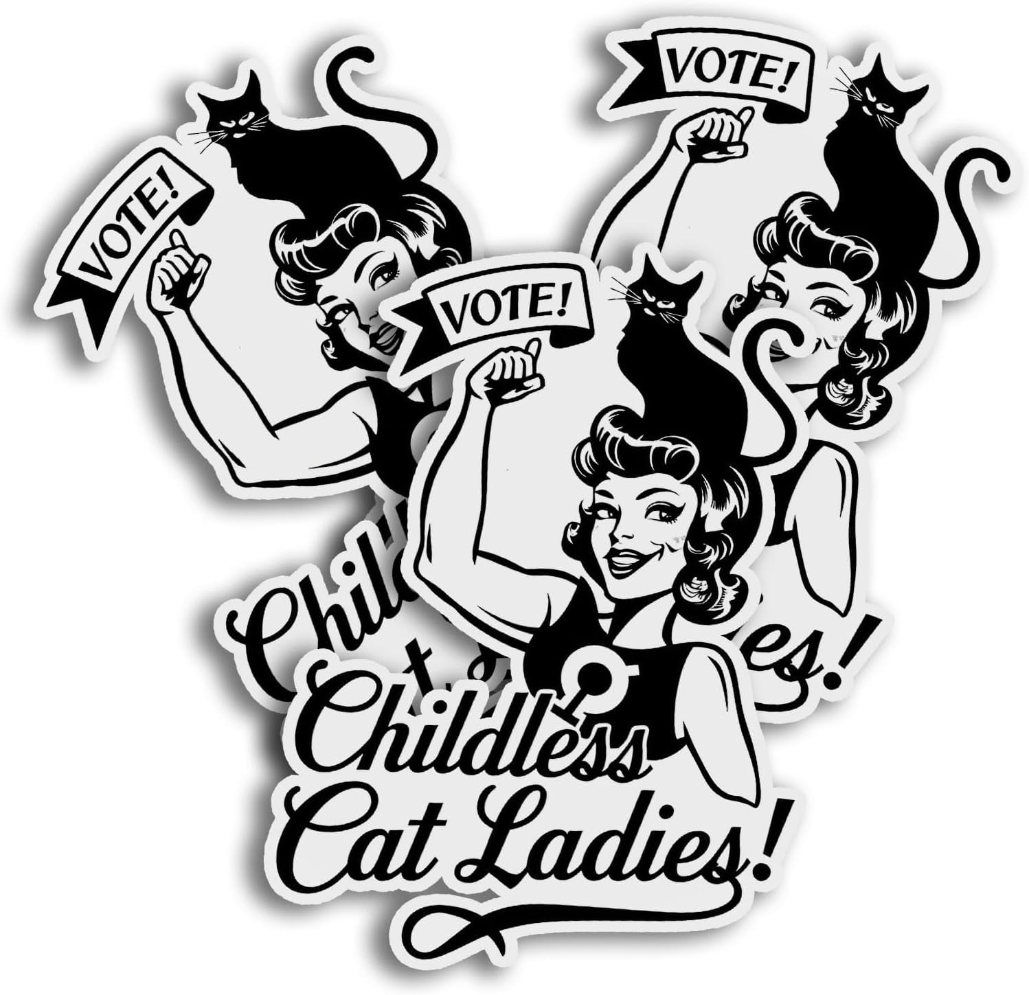 Empower Your Voice with Childless Cat Ladies Vote Cute Kitten and ...