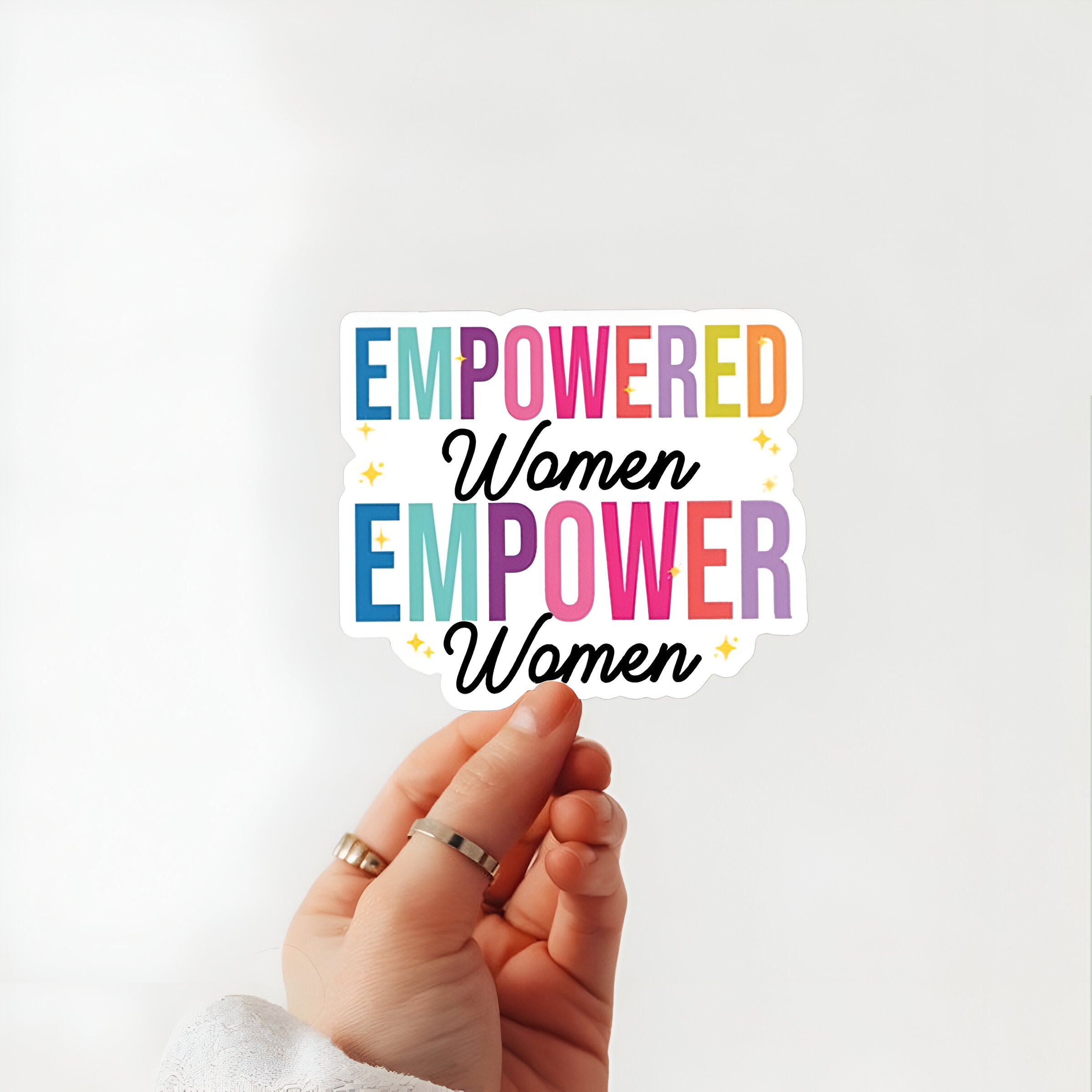 Empowered women sticker, Waterproof Vinyl Sticker for Book Laptop Water ...