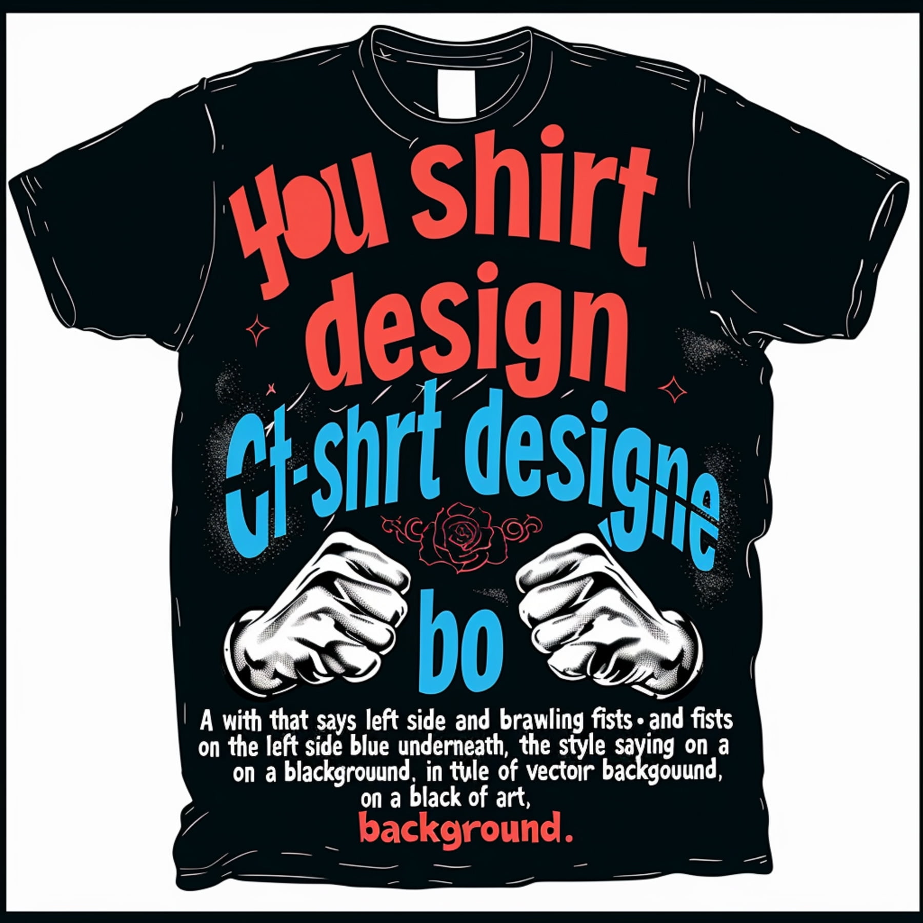 Empowering Black TShirt: Bold design with fists and witty text for ...