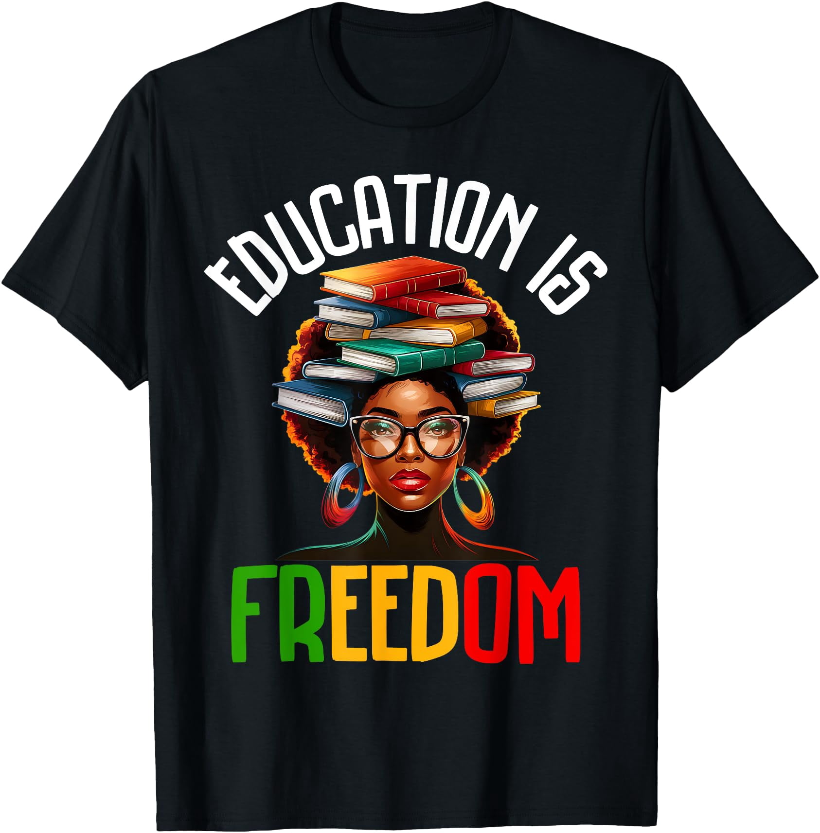 Empowering Black Teacher Portrait T-Shirt for Black History Month ...
