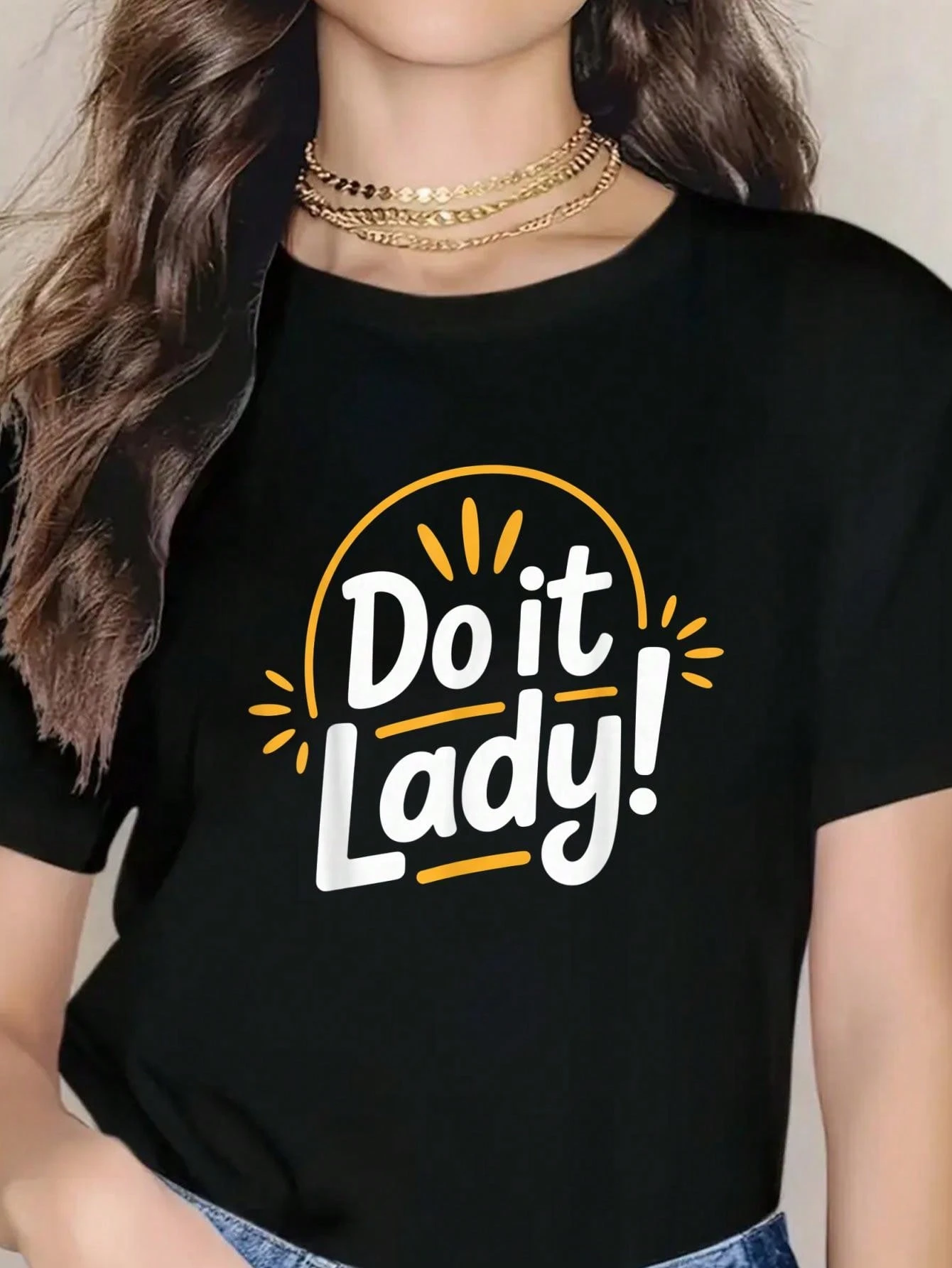 Empowering 'Do It Lady!' Graphic T-Shirt for Women, Stylish ...