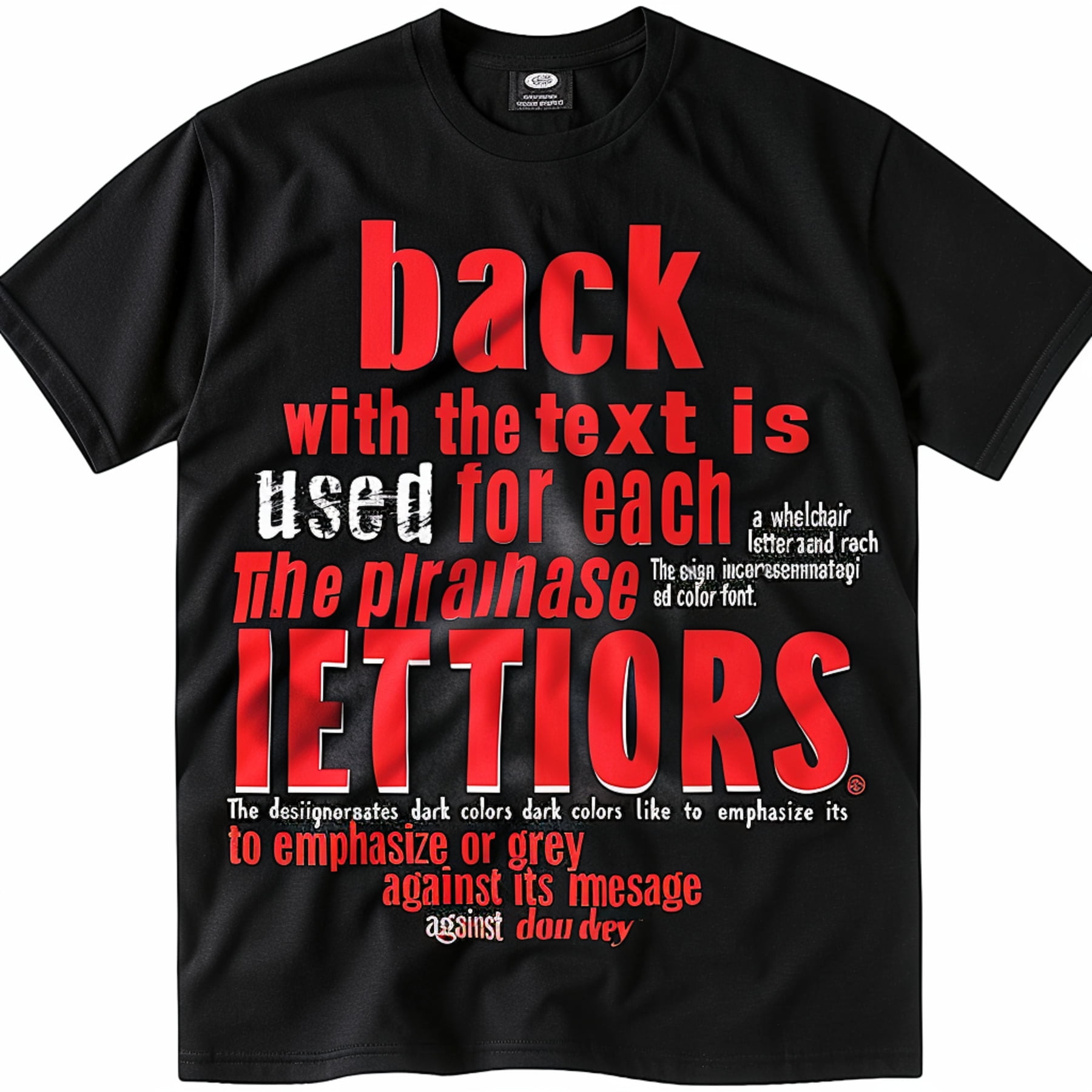 Empowering black tee with bold red text 'Idon't dis my contreure ...