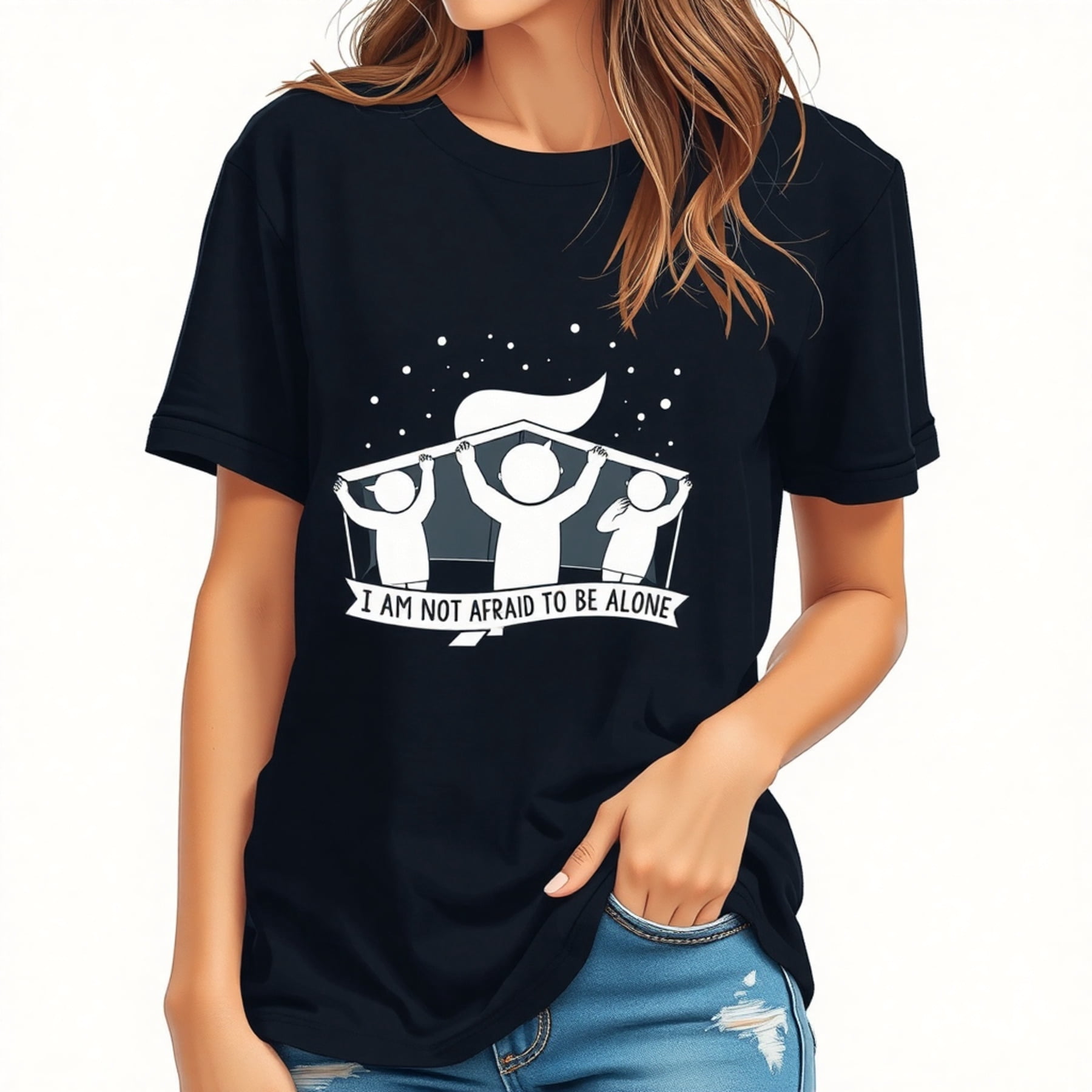 Empowerment Graphic Tee: "I Am Not Afraid to Be Alone" Community ...
