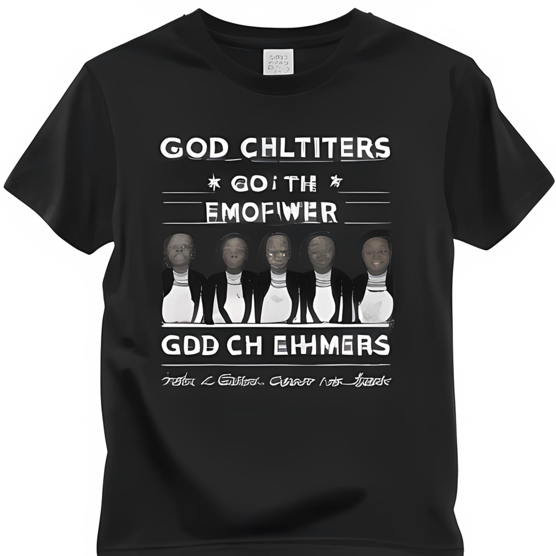 Empowerment in Unity: GOD CLimTERS Black T-Shirt with Inspiring Arm ...