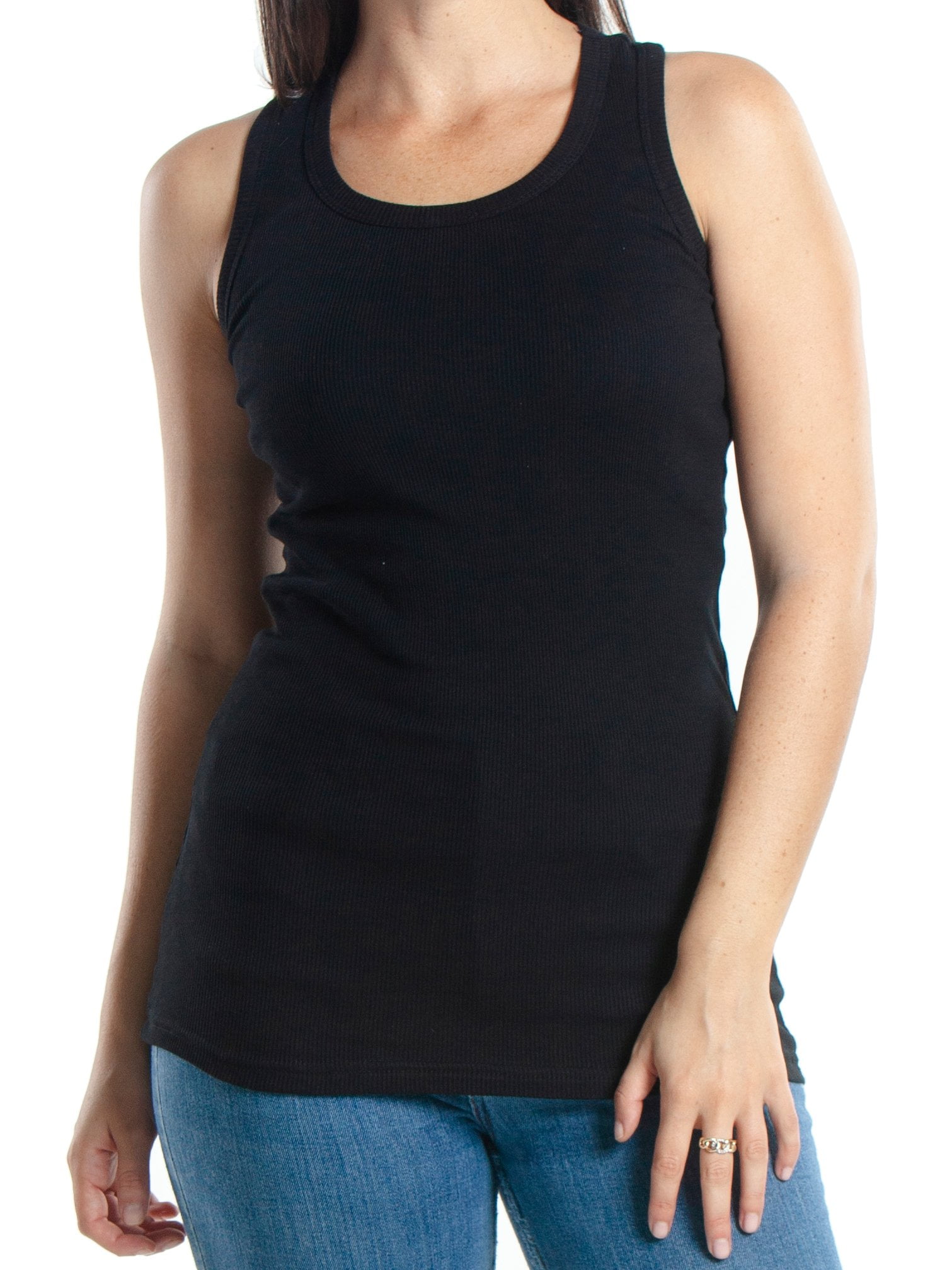 Emprella Sleeveless Ribbed Cotton Racerback Tank Tops, Stretchy ...