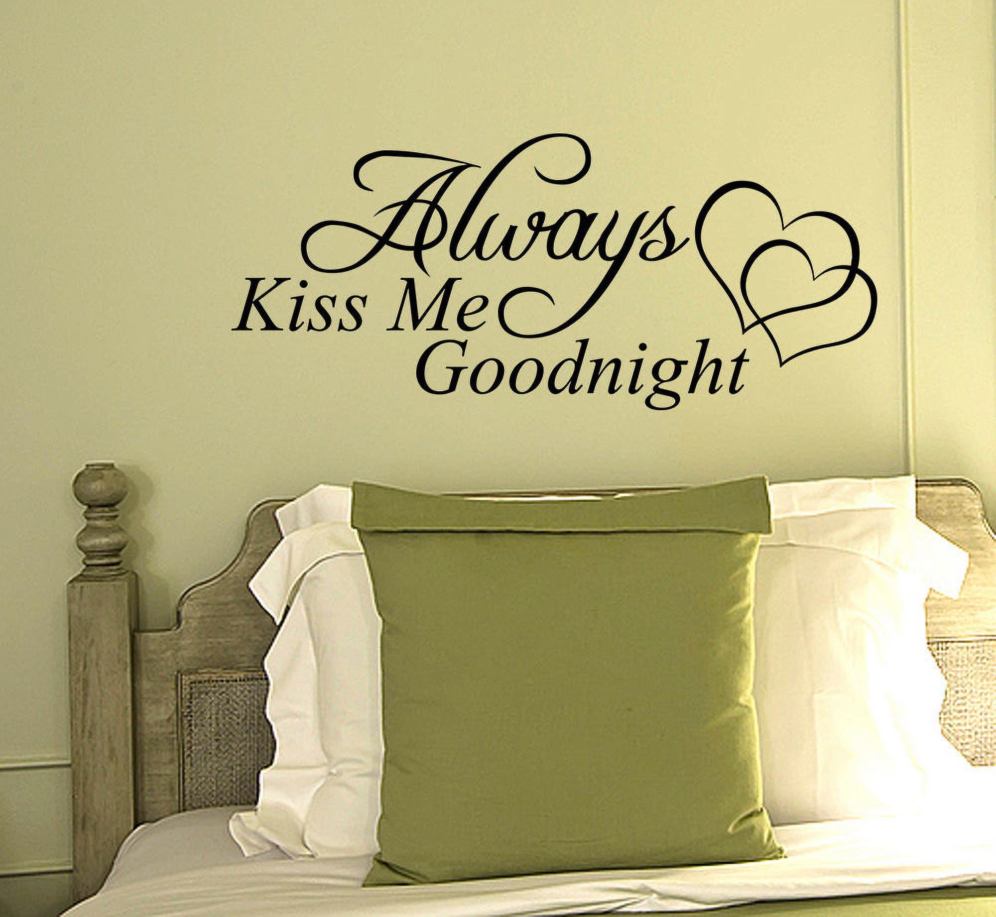 Empresal Always Kiss Me Goodnight Wall Decal Quote Vinyl Word Home ...