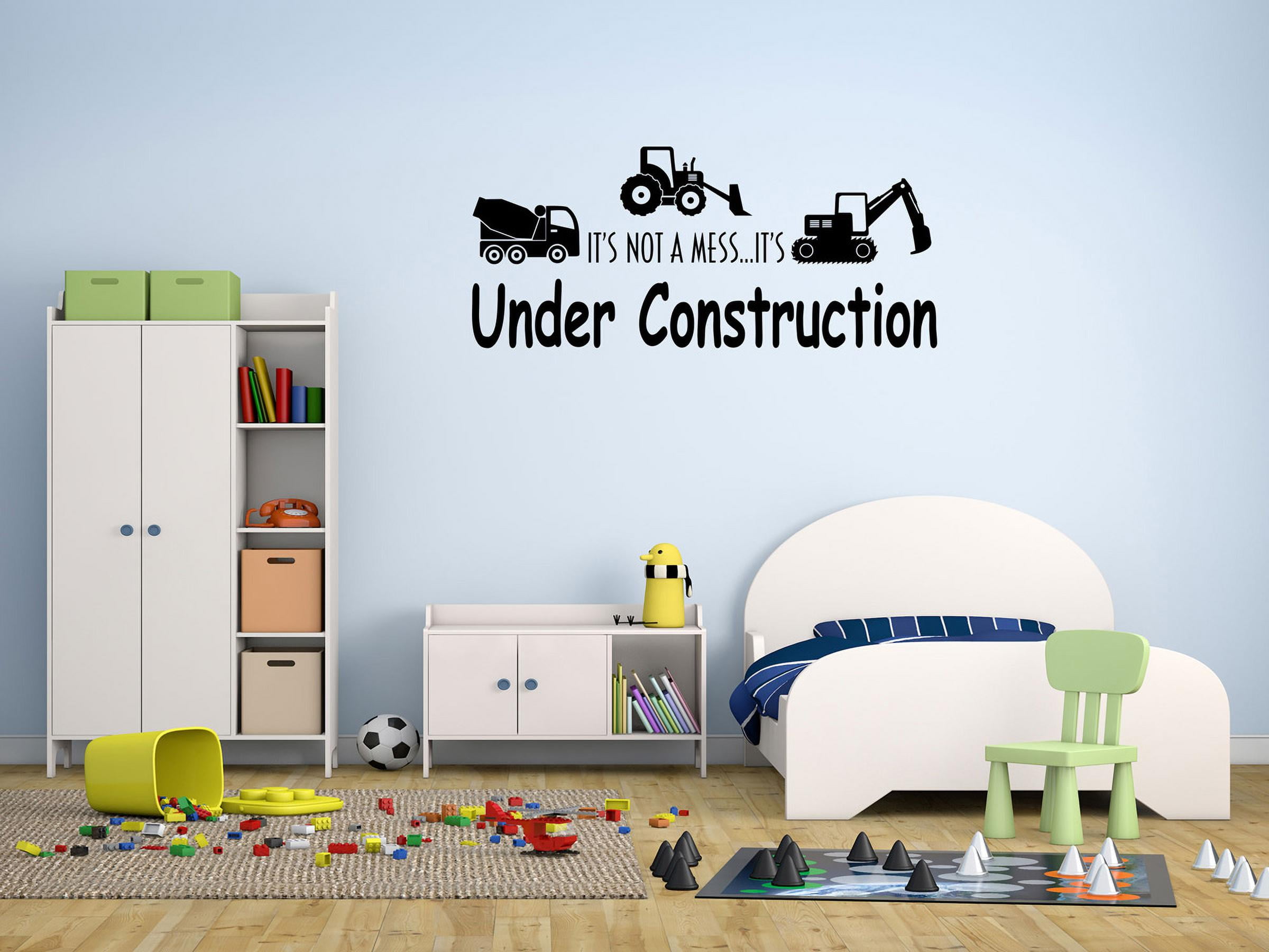 Empresal It's Not a Mess It's Under Construction Cute Home Decal Black ...