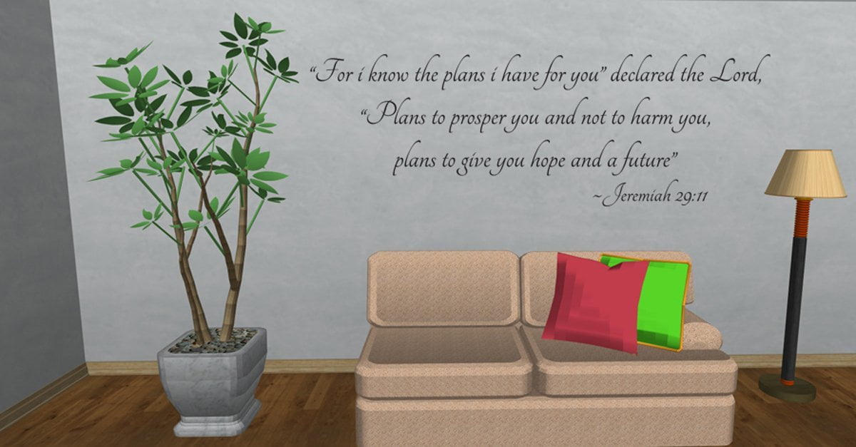 Empresal Jeremiah Decal Quote God Bible Sticker Decor Inspirational ...