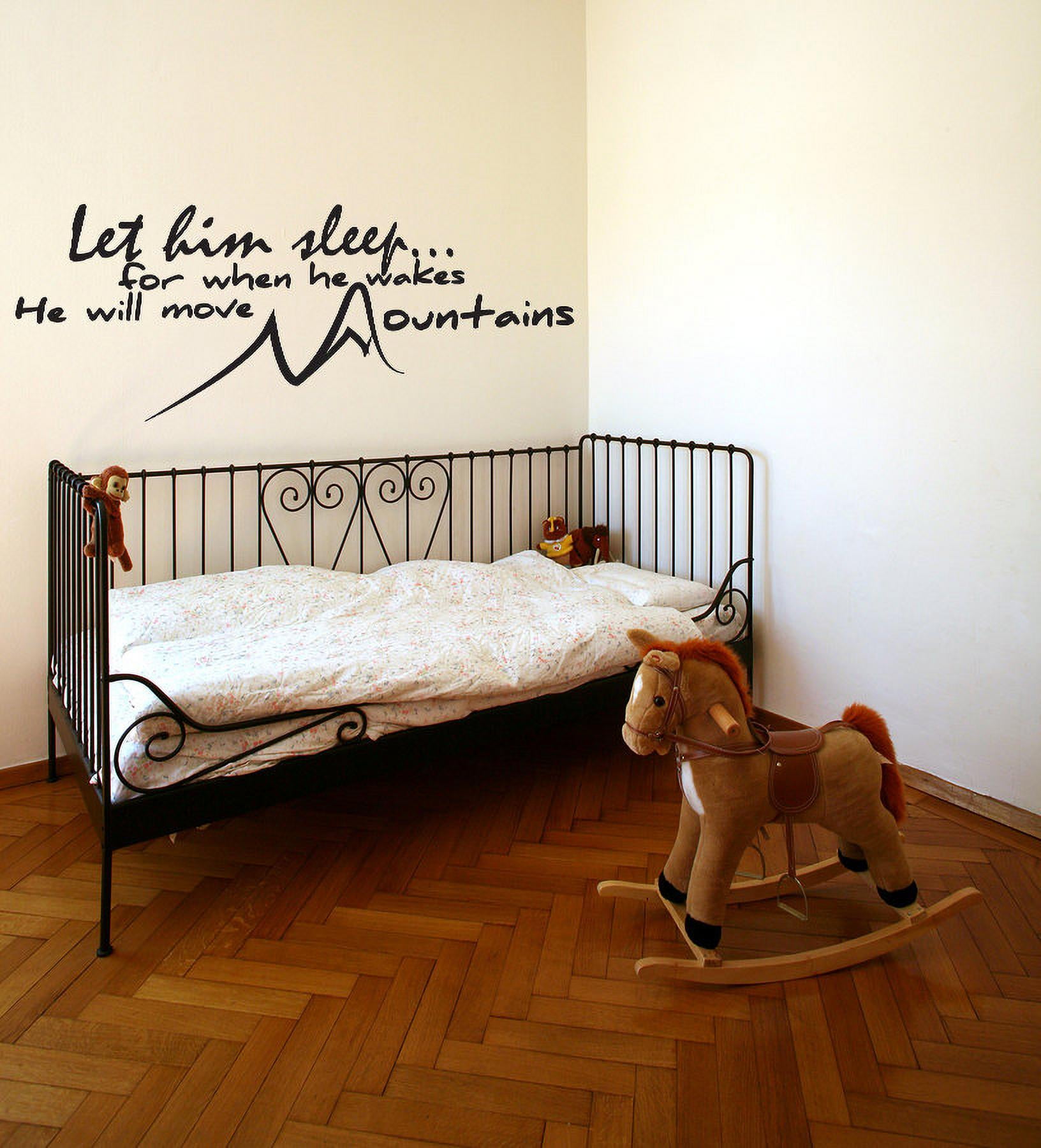 Empresal Let Him Sleep He Will Move Mountains Vinyl Nursery Sticker ...