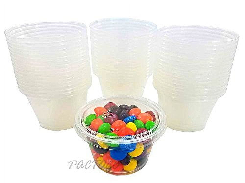 Empress 4 oz. Clear Plastic Disposable Portion Souffle Container Food ...