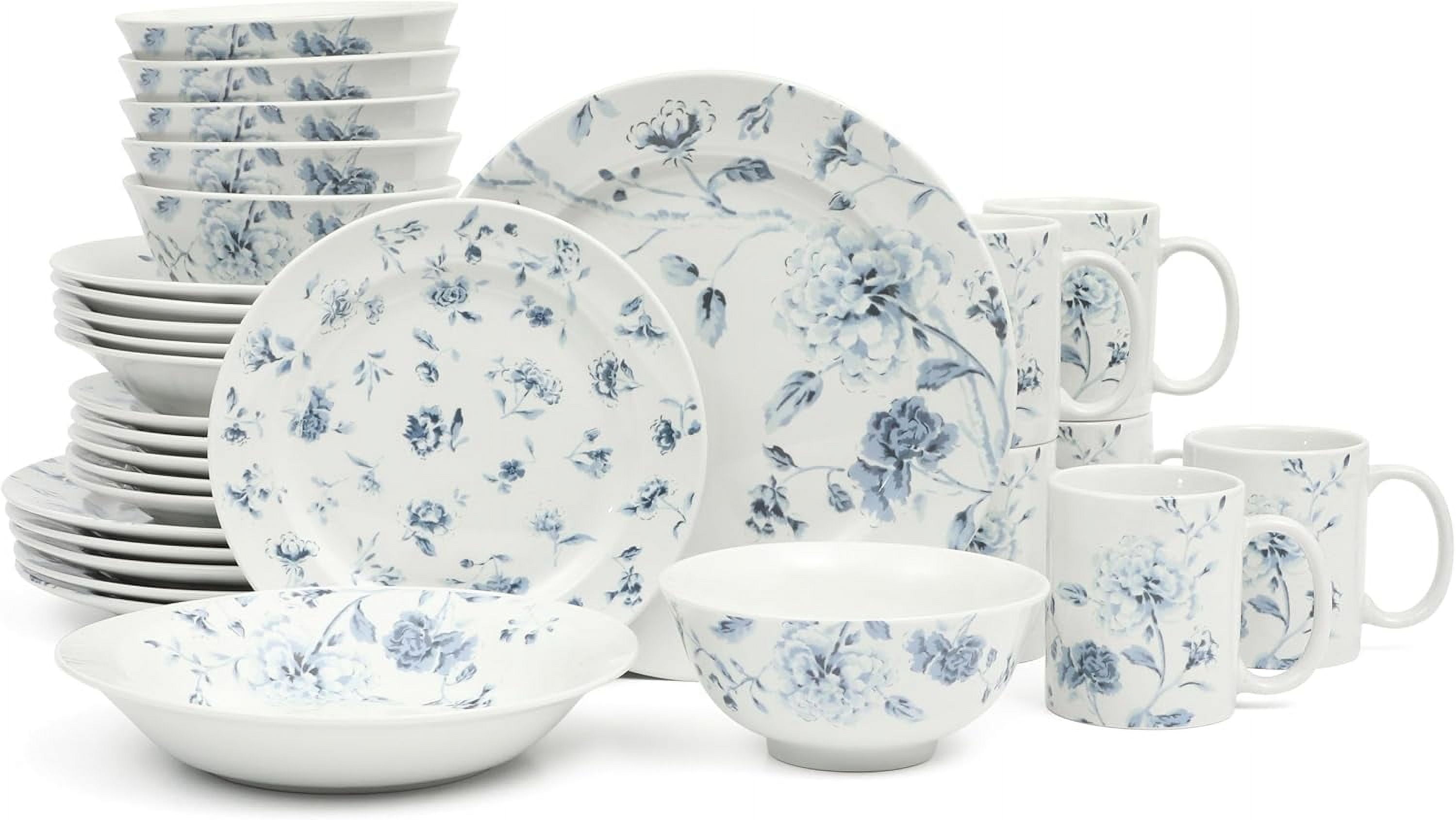 Empress Bouquet Decorated Porcelain Dinnerware Plates and Bowls Set ...