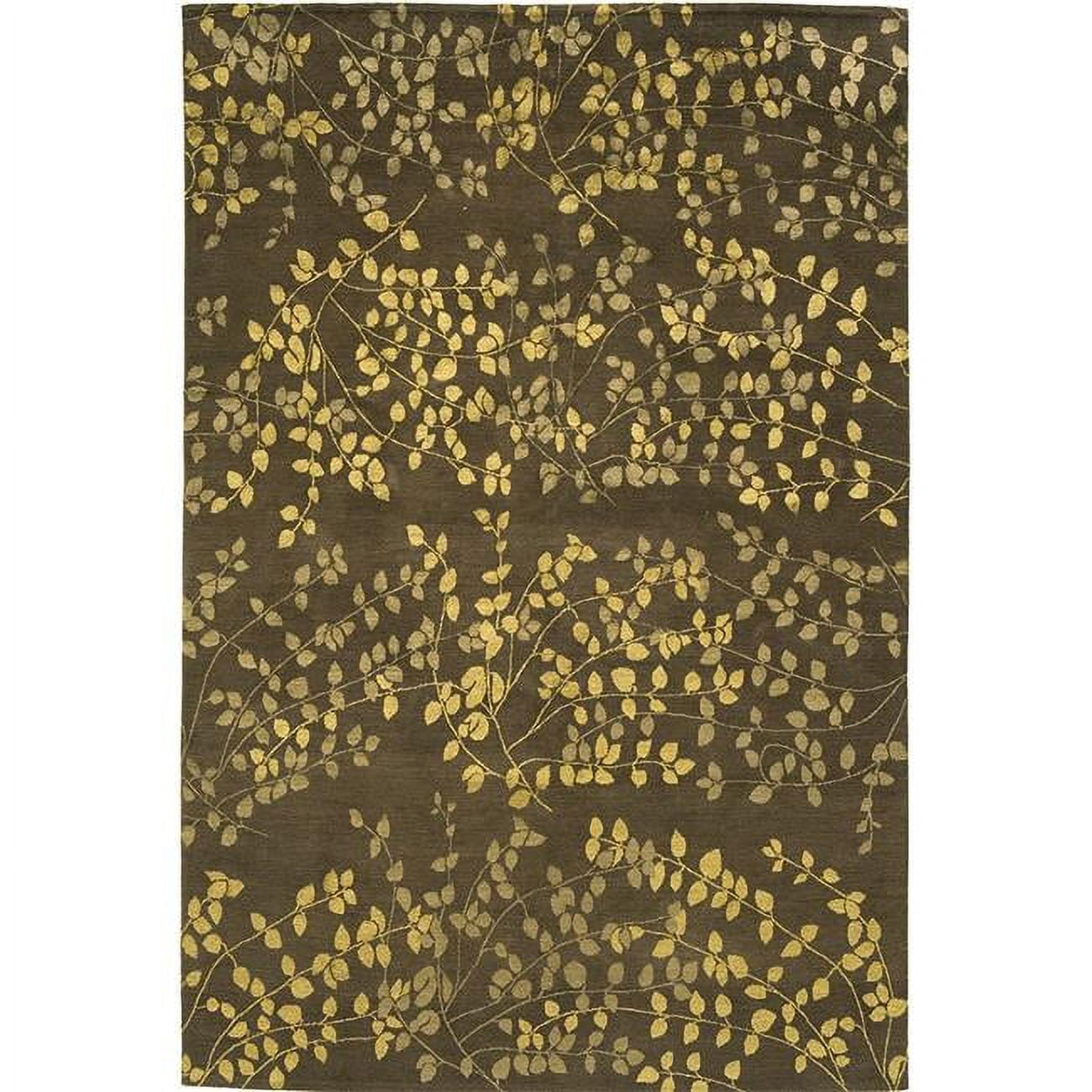 Empress Leaves Brown Area Rug - 8 x 10 ft. - Walmart.com