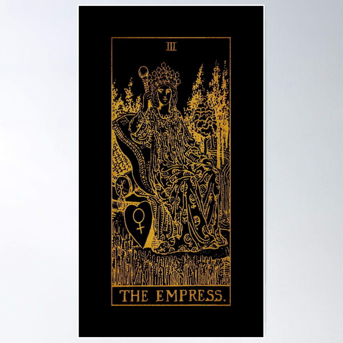 The Empress Tarot Card | Gold And Black | Major Arcana Of The Rws Deck ...