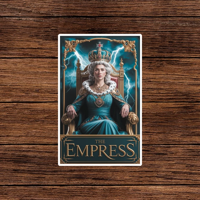 The Empress Tarot Card Sticker - Regal Portrait Art Decalphone Decal ...